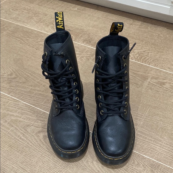Dr. Martens | Shoes | Dr Martens Black Combat Boots With Matte Leather ...